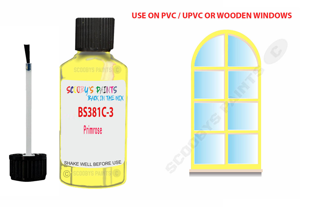 Bs381C-310 Primrose window and doors Pvc,Upvc Plastic Yellow Touch Up – Car Touch Up Spray Paint