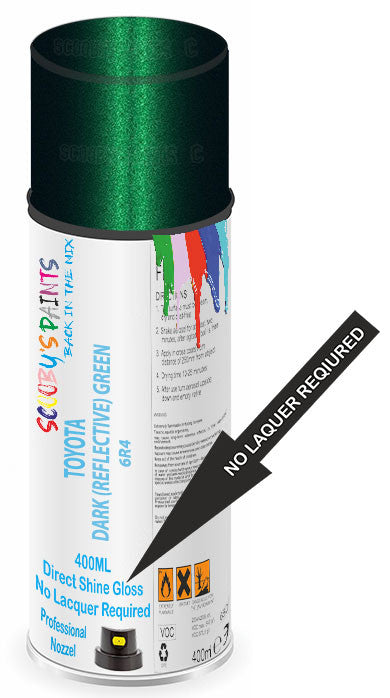 Direct Gloss Spray For Toyota Camry Dark (Reflective) Green 6R4 Aeroso ...
