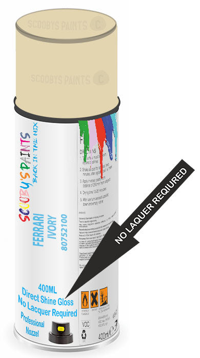 Direct Gloss Spray For Ferrari 488 Sp Avorio 160665 Aerosol Paint No L ...