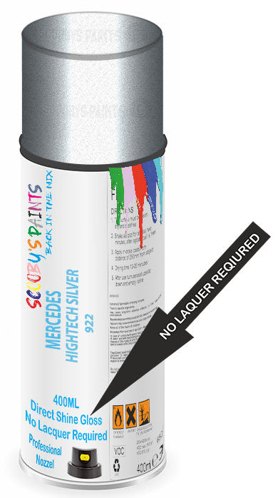 Direct Gloss Spray For Mercedes Gle-Class Hightech Silber Metallic 922 ...