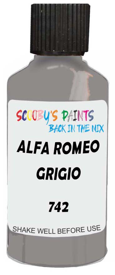 Touch Up Paint For Alfa Romeo Alfasud Code: 742 Grigio Vesuvio Scratch ...