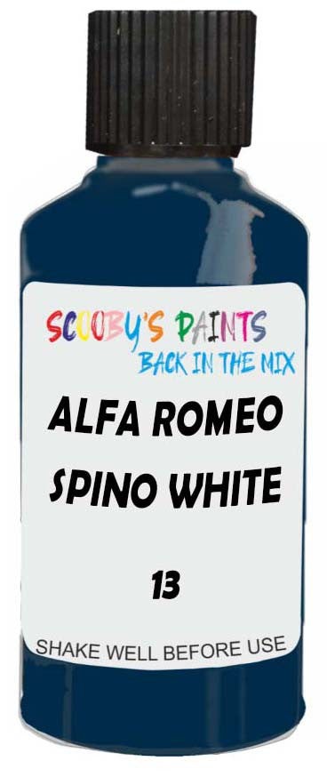 Touch Up Paint For Alfa Romeo Gt 1300 Junior Code: 13 Spino White Scra ...