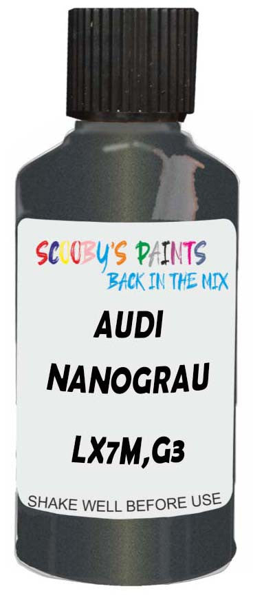 Touch Up Paint For Audi Q3 Code: Lx7M,G3 Nanograu Metallic Scratch Sto ...