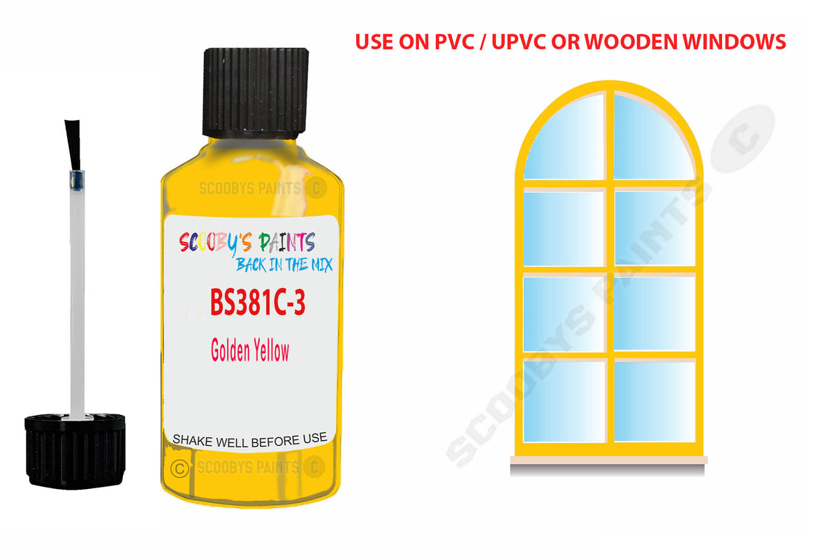 Bs381C-356 Golden Yellow window and doors Pvc,Upvc Plastic Yellow Touc ...