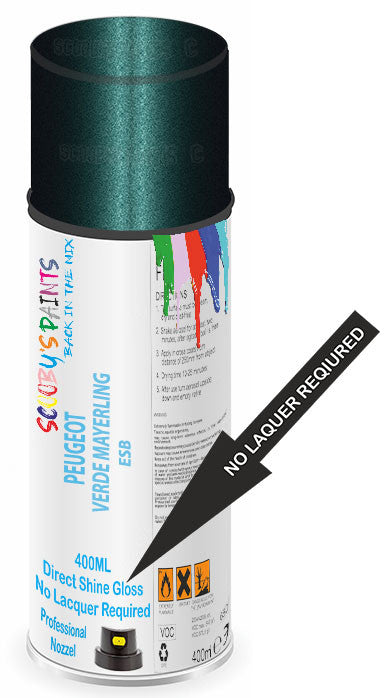 Direct Gloss Spray For Peugeot 205 Oberon Green Metallic Esb Aerosol P ...