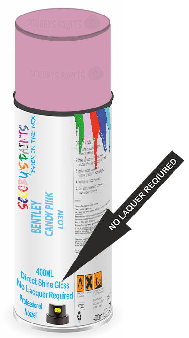 Direct Gloss Spray For Bentley Candy Pink Lo3N Aerosol Paint No Lacque ...