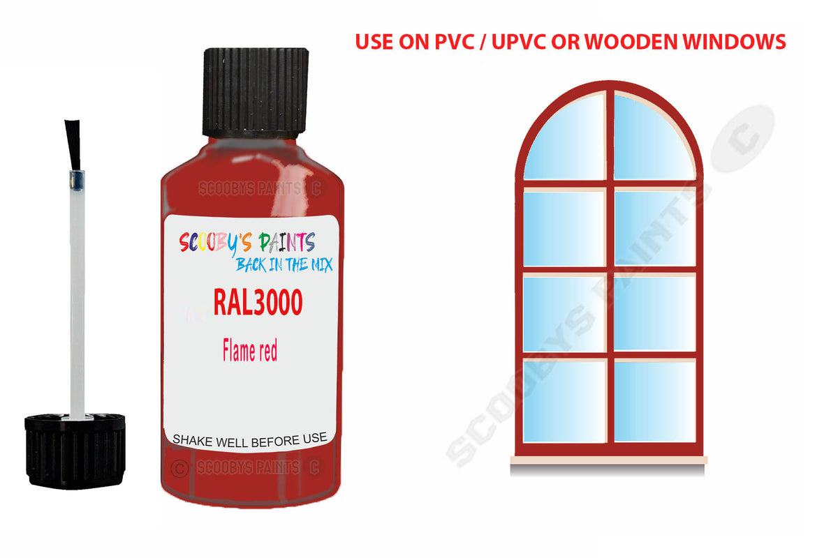 Ral3000 Flame Red window and doors Pvc,Upvc Plastic Red Touch Up Paint ...