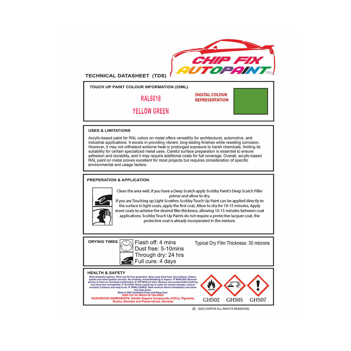 Ral 6018 Yellow Green Bicycle Frame Acrylic Green Metal Bike Touch Up ...