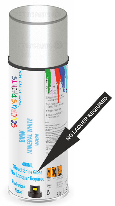 Direct Gloss Spray For Bmw Alpina B6 Mineral White Metallic A96 Aeroso ...