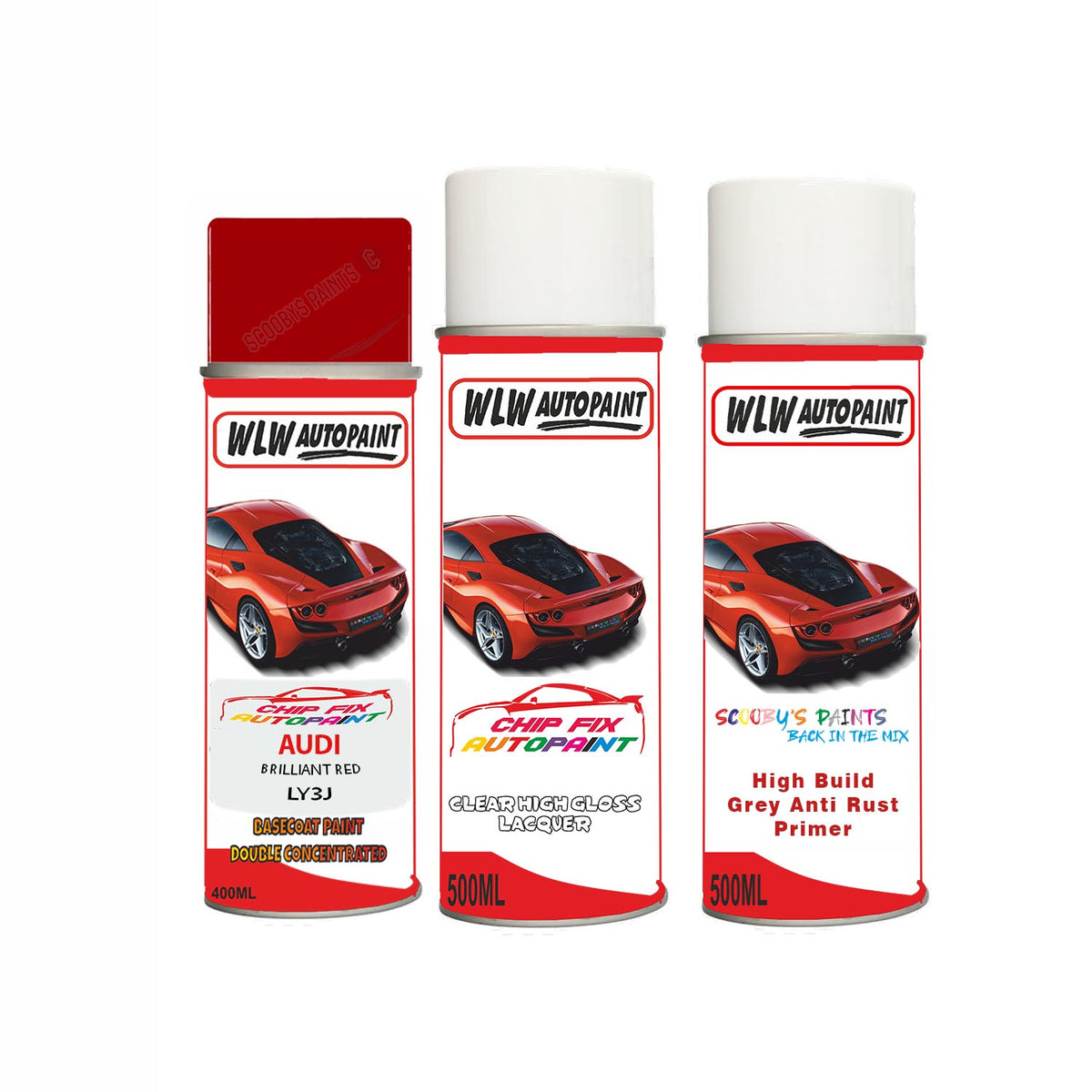 Audi Brilliant Red Paint Code Ly3J Aerosol Spray Paint – Car Touch Up ...