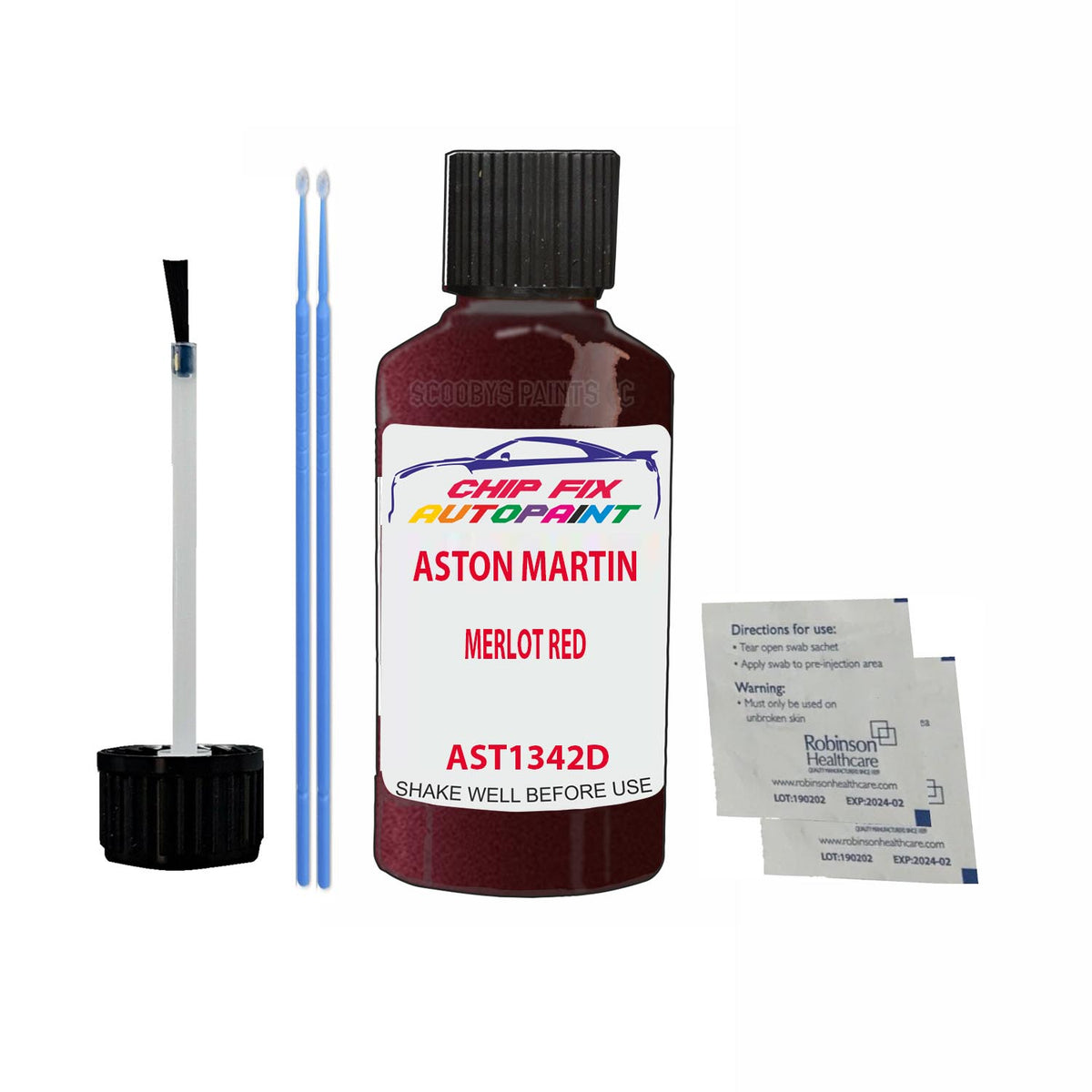 ASTON MARTIN MERLOT RED Paint Code AST1342D Scratch Touch Up Paint Pen ...