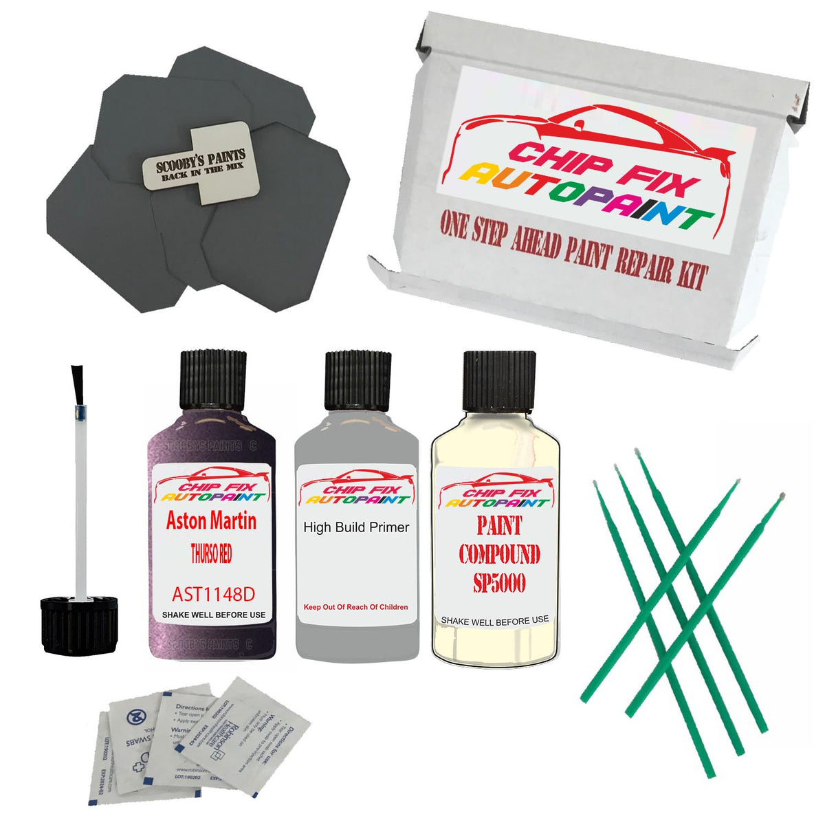 ASTON MARTIN THURSO RED Paint Code AST1148D Scratch Touch Up Paint Pen ...
