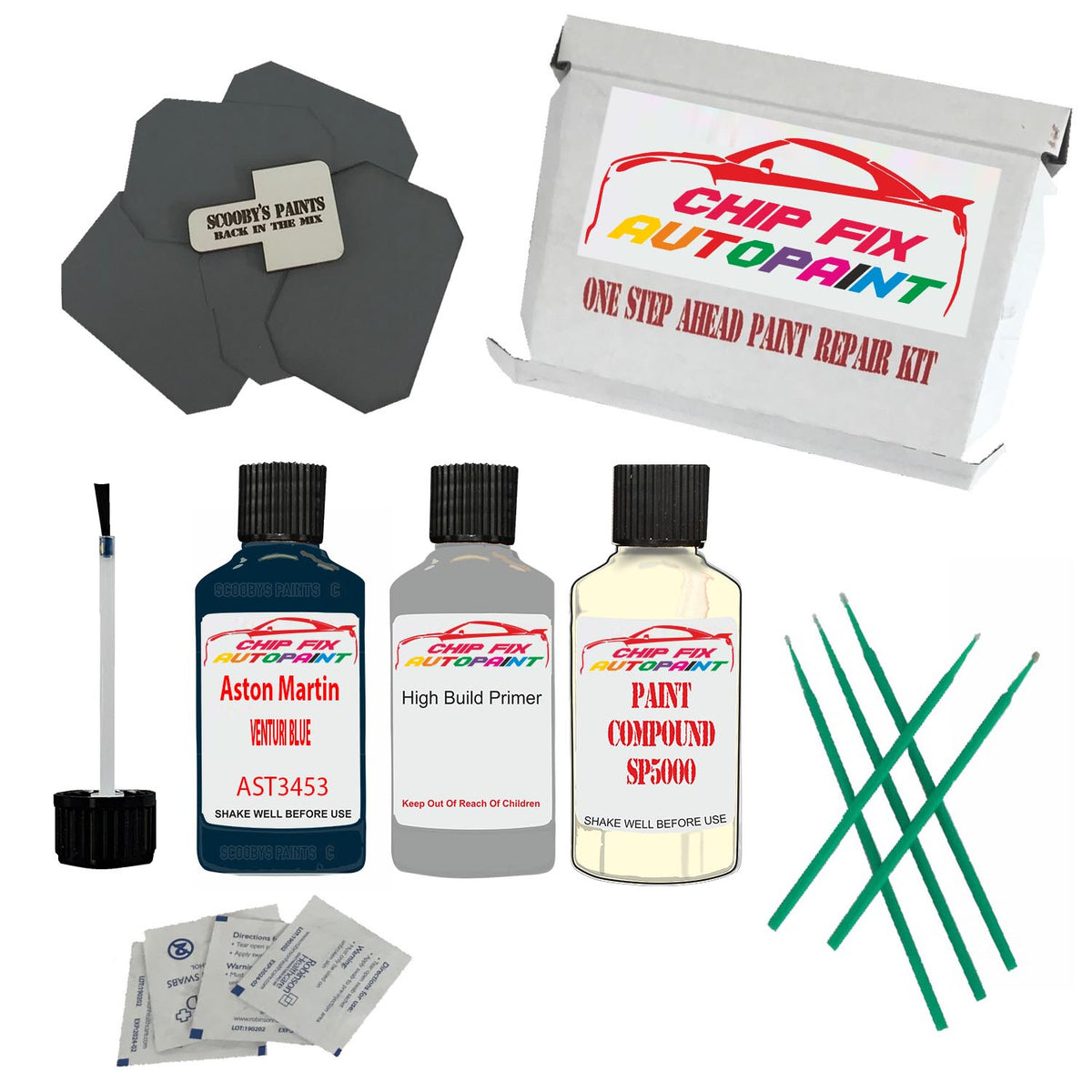 ASTON MARTIN VENTURI BLUE Paint Code AST3453 Scratch Touch Up Paint Pe ...