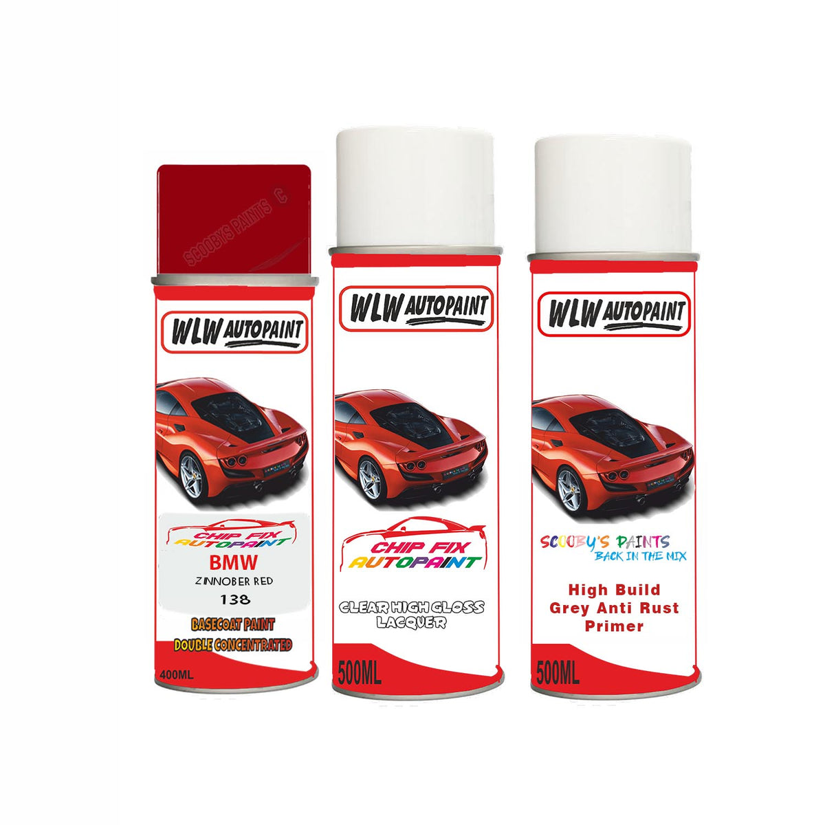 BMW ZINNOBER RED Paint Code 138 Aerosol Spray Paint Scratch/Repair ...