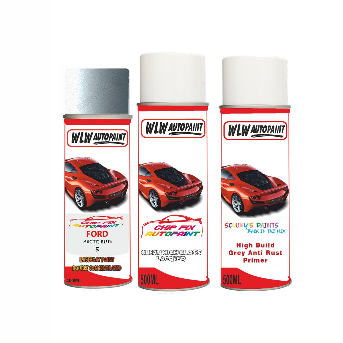 Ford Arctic Blue Paint Code 5 Aerosol Spray Paint – Car Touch Up Spray ...