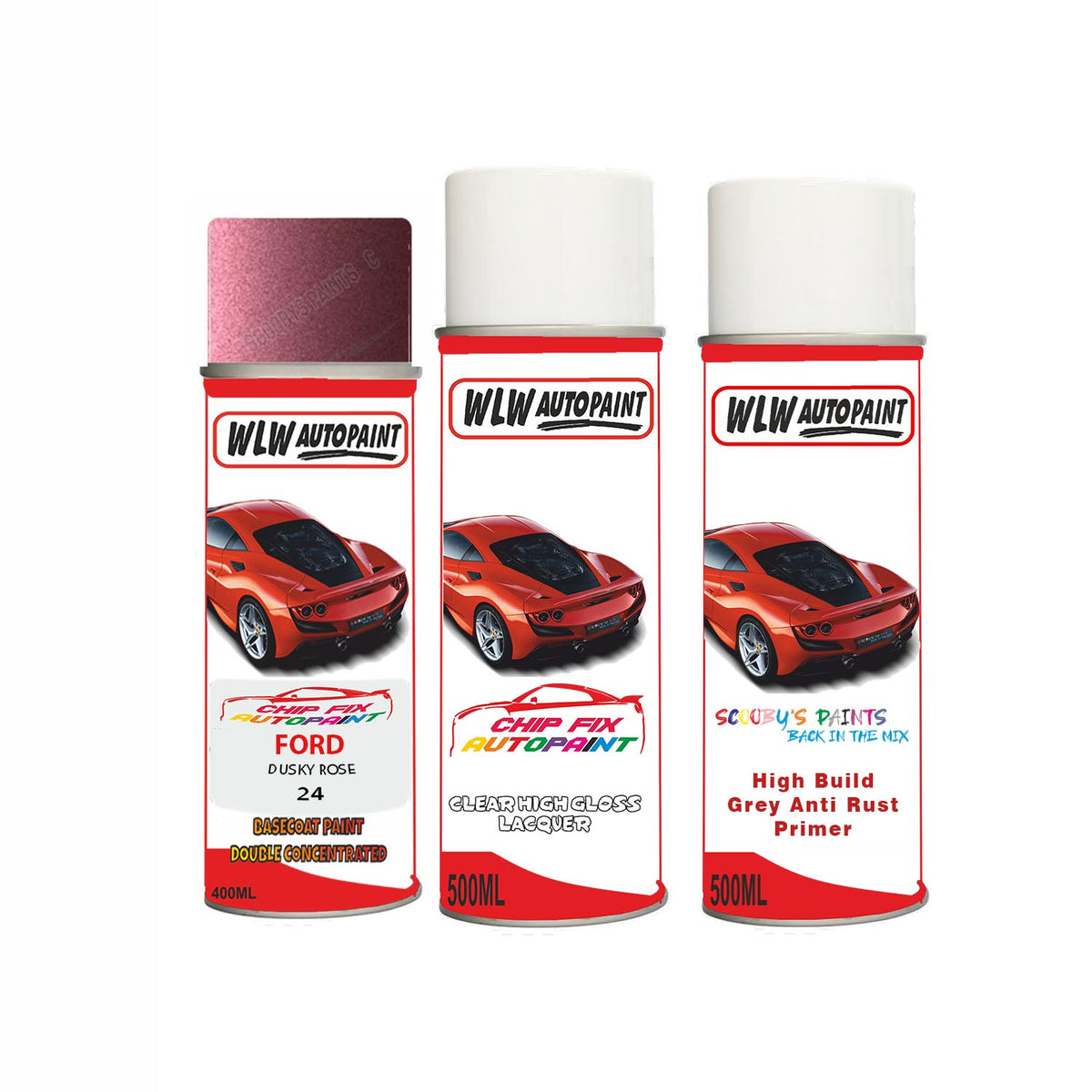 Ford Dusky Rose Paint Code 24 Aerosol Spray Paint – Car Touch Up Spray ...