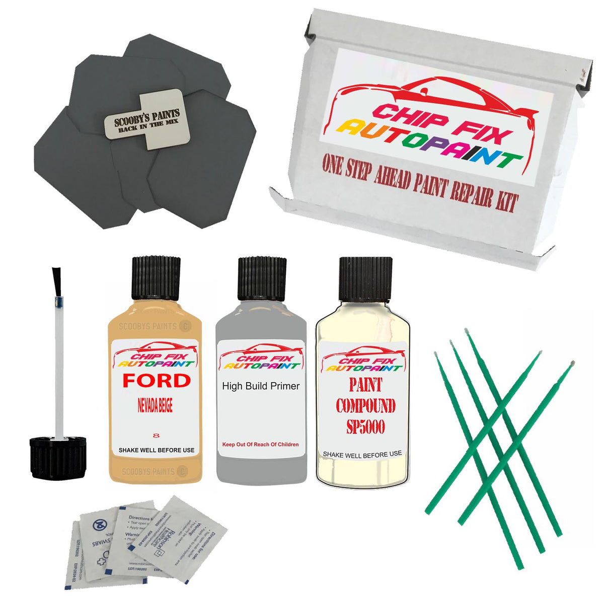 Ford Nevada Beige Paint Code 8 Touch Up Paint Scratch Repair – Car ...