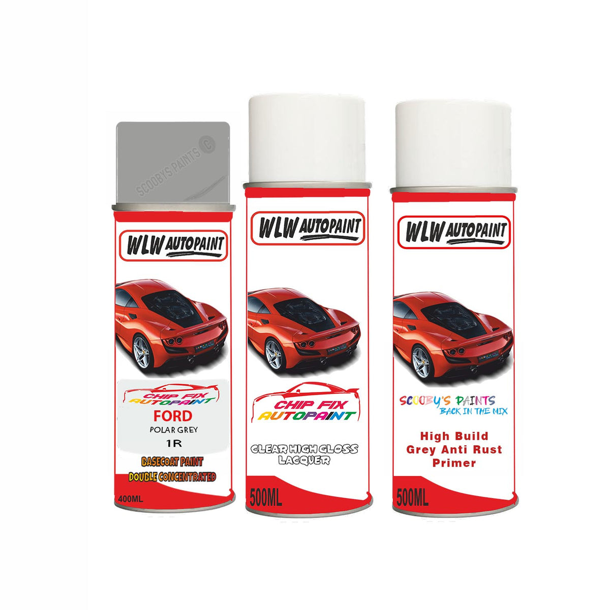 Ford Polar Grey Paint Code 1R Aerosol Spray Paint – Car Touch Up Spray ...