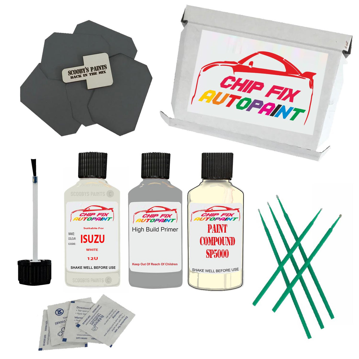 Paint Suitable For ISUZU WHITE Colour Code 12U Touch Up Scratch Repair ...