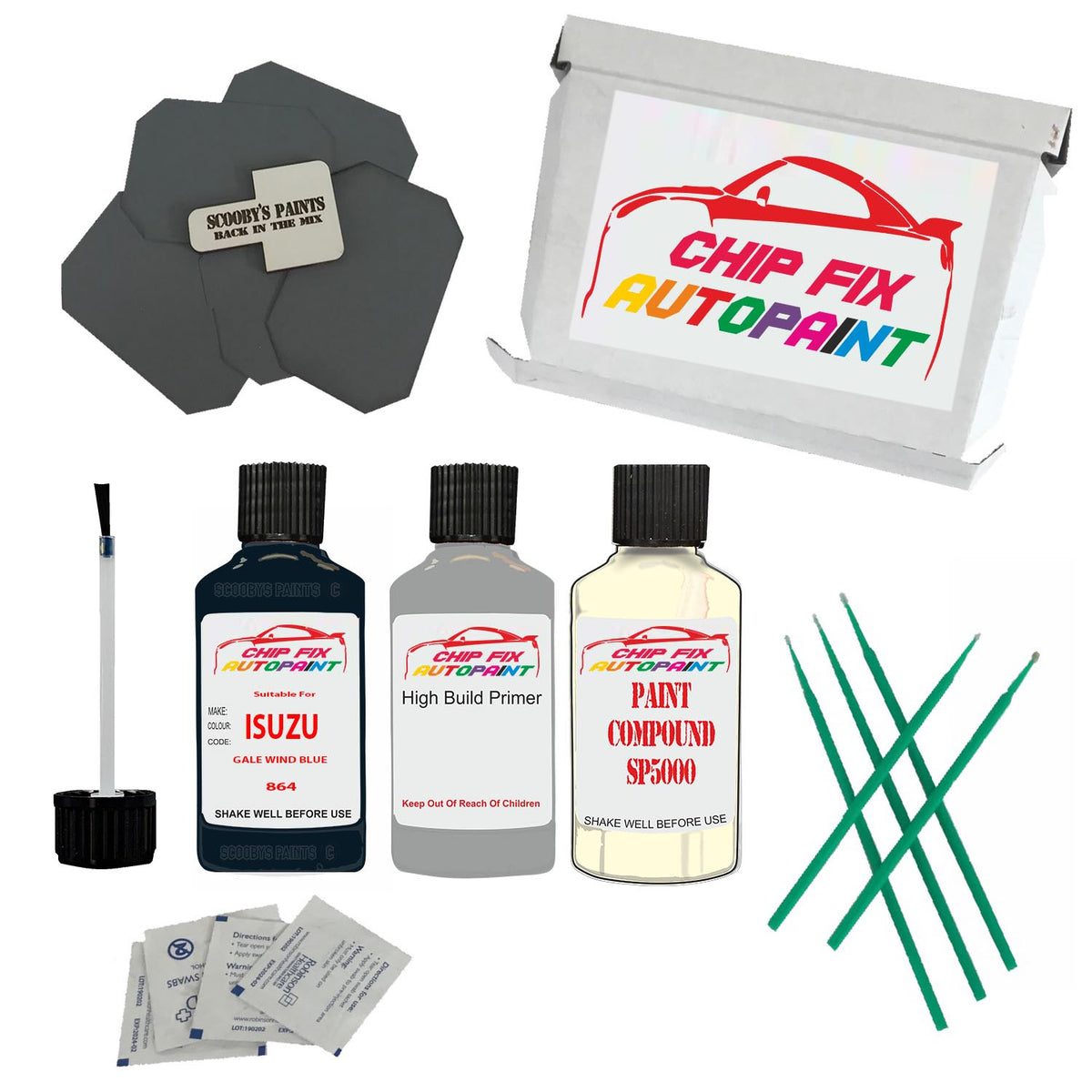 Paint Suitable For ISUZU GALE WIND BLUE Colour Code 864 Touch Up Scrat ...