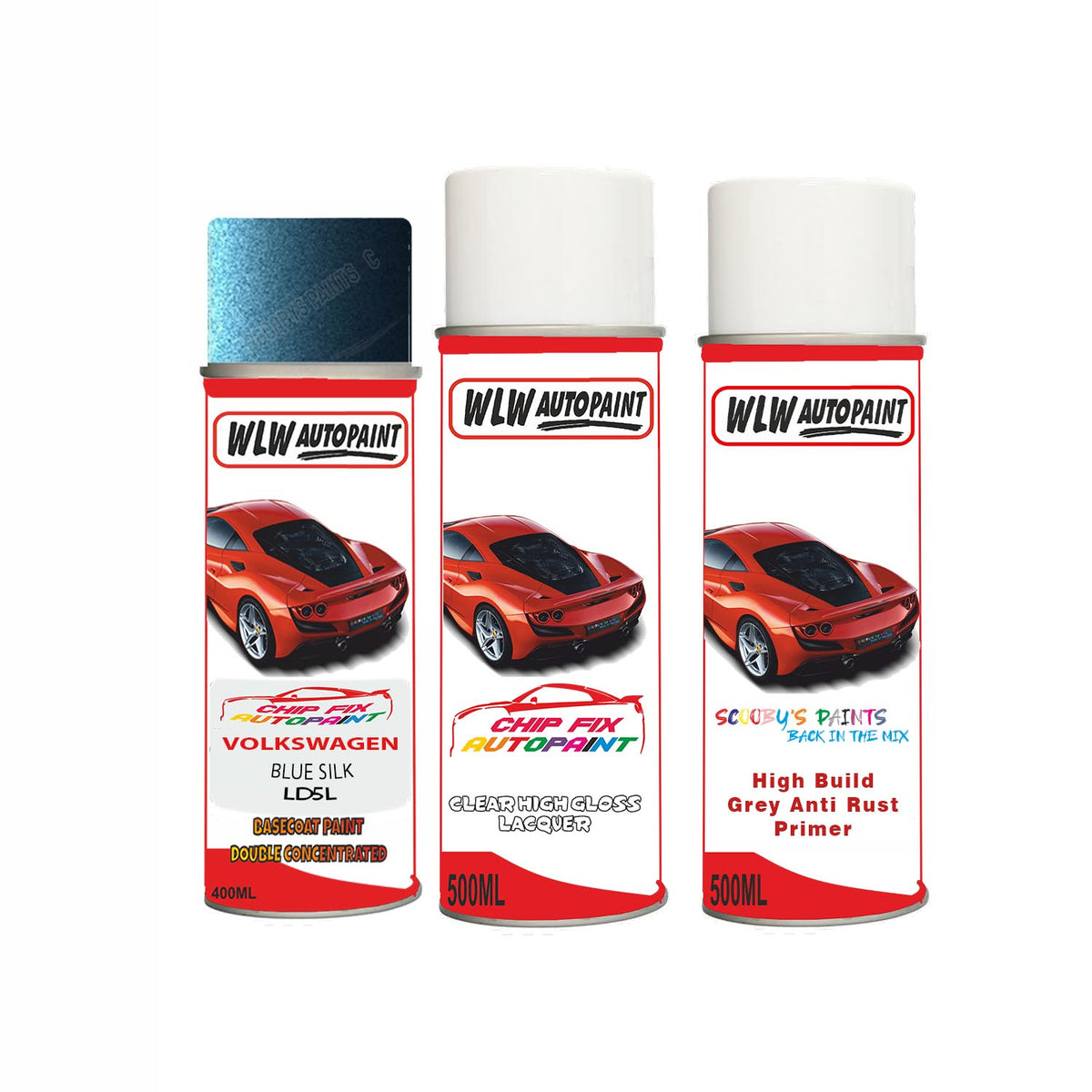 Paint For Vw Polo Gti Blue Silk LD5L 2013-2021 Blue Aerosol Spray Pain ...