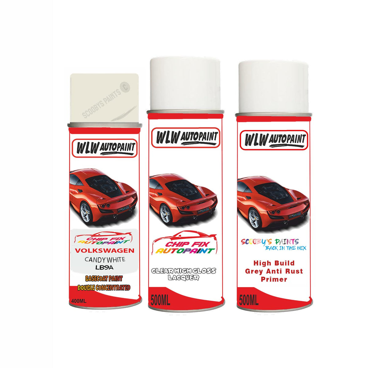 Paint For Vw Caddy Beach Candy White LB9A 1993-2021 White Aerosol Spra ...