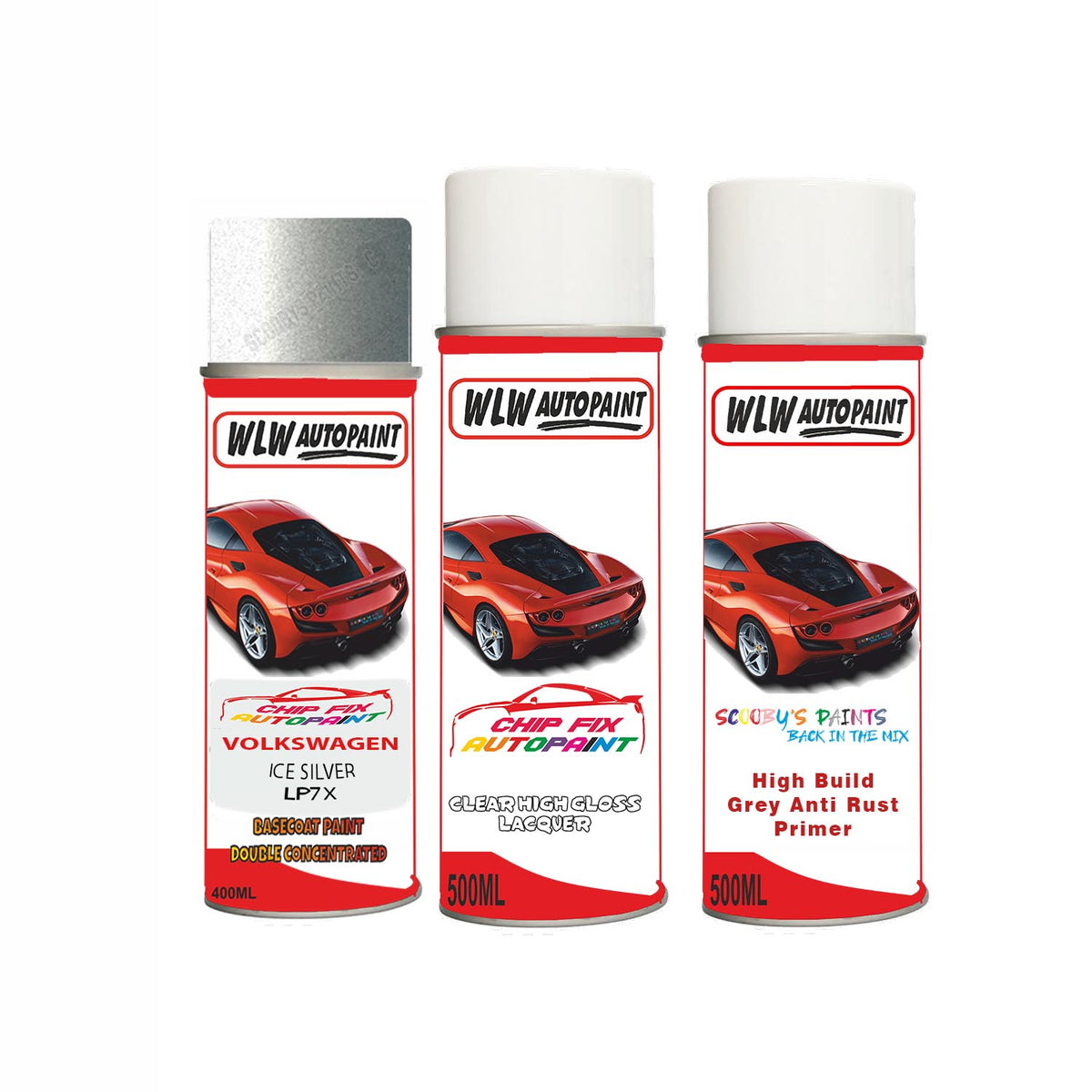 Volkswagen ICE SILVER Code LP7X Aerosol Spray Paint Scratch/Repair ...
