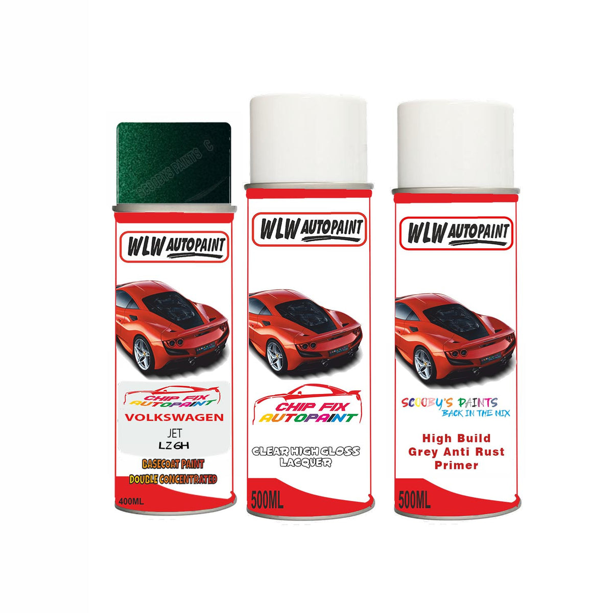 Volkswagen JET GREEN/HIGHLAND GREEN Code LZ6H Aerosol Spray Paint Scra ...