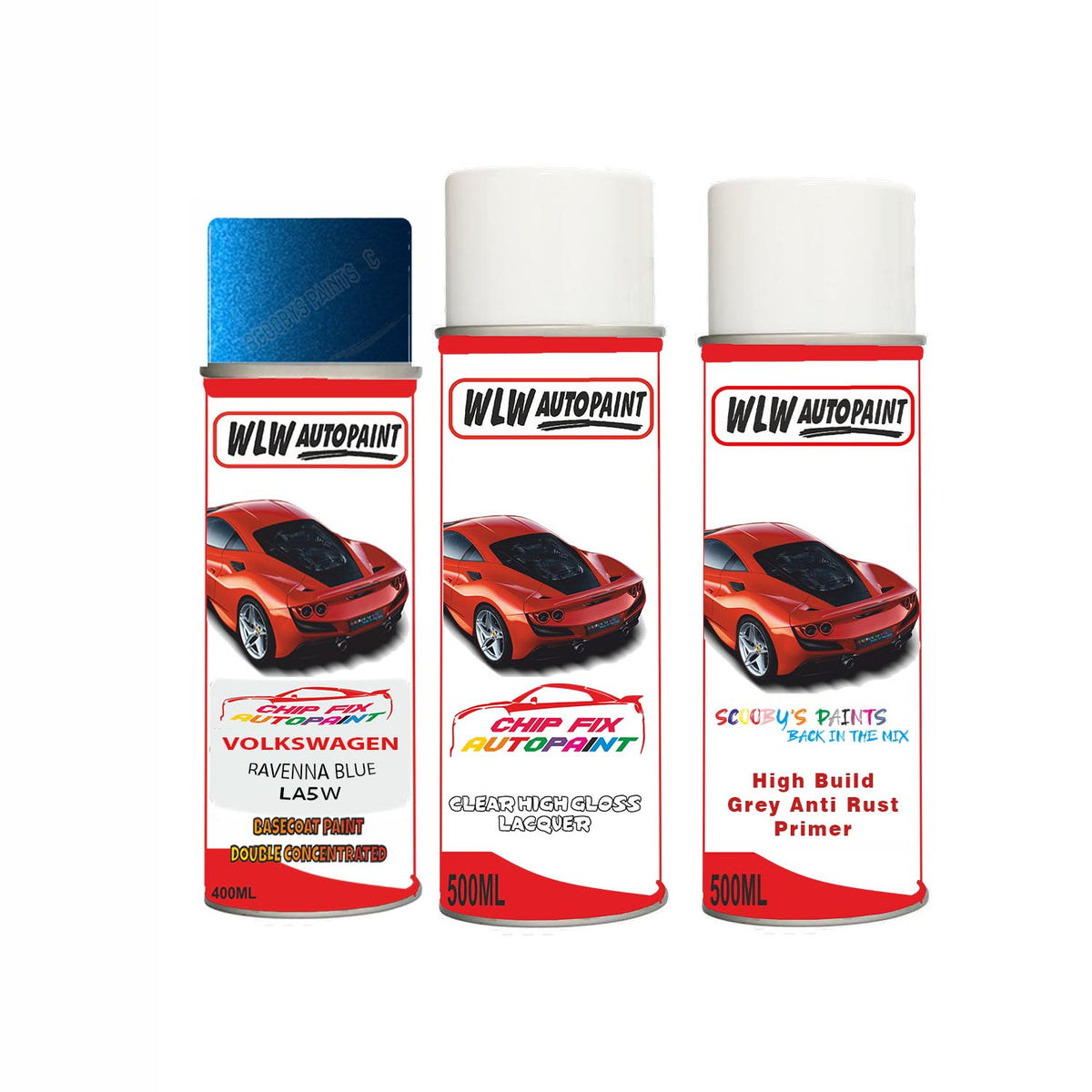 Volkswagen RAVENNA BLUE Code LA5W Aerosol Spray Paint Scratch/Repair ...
